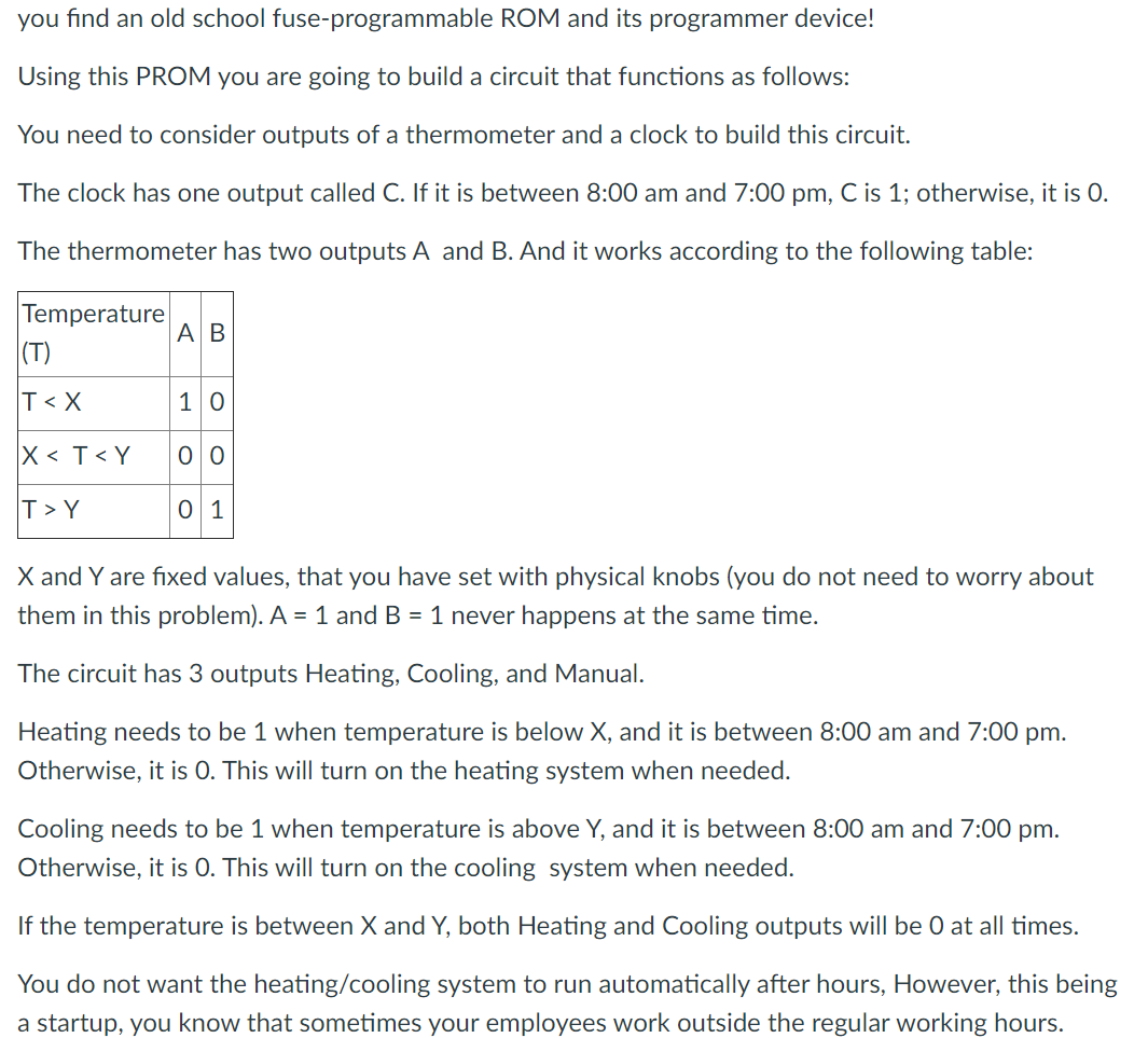 Solved you find an old school fuse-programmable ROM and its | Chegg.com