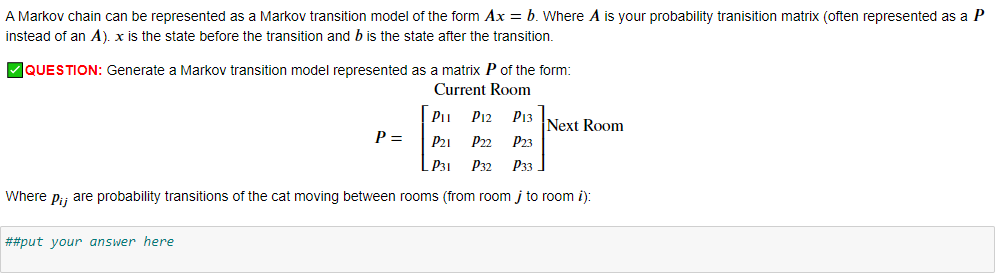 Solved A Markov chain can be represented as a Markov | Chegg.com