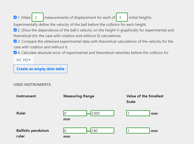 Solved Make measurements of displacement for each of initial | Chegg.com