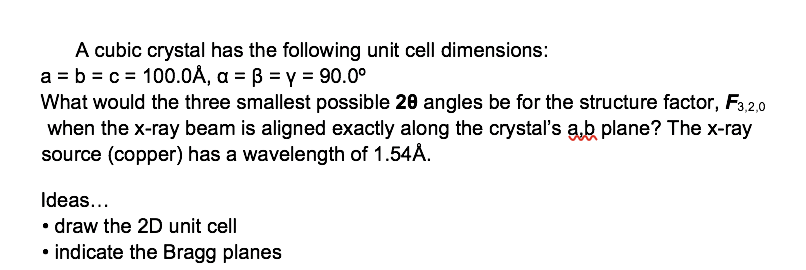 Solved A cubic crystal has the following unit cell | Chegg.com