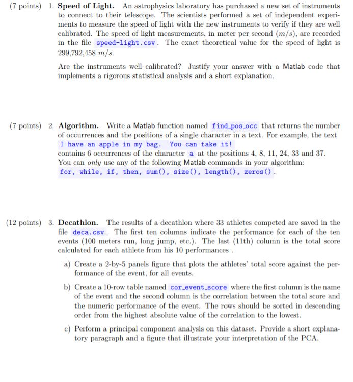 Solved (7 points) 1. Speed of Light. An astrophysics | Chegg.com