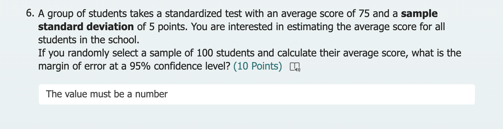 Solved A group of students takes a standardized test with an | Chegg.com