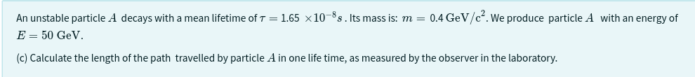 Solved An unstable particle A decays with a mean lifetime of | Chegg.com