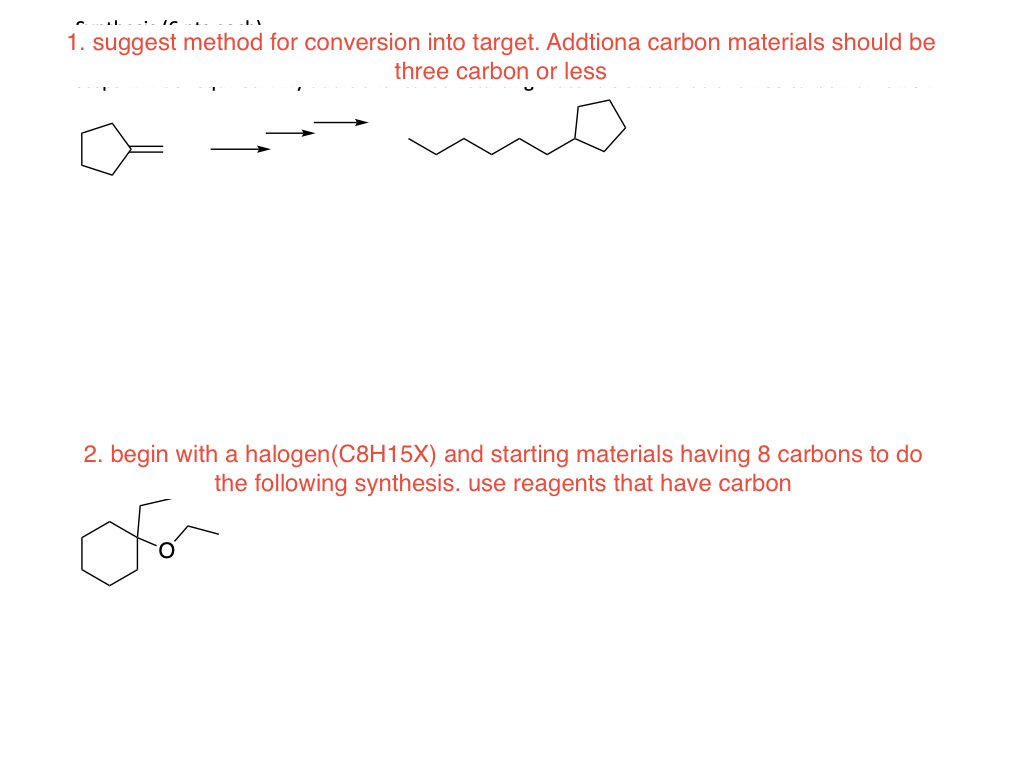 Solved 1. suggest method for conversion into target. | Chegg.com