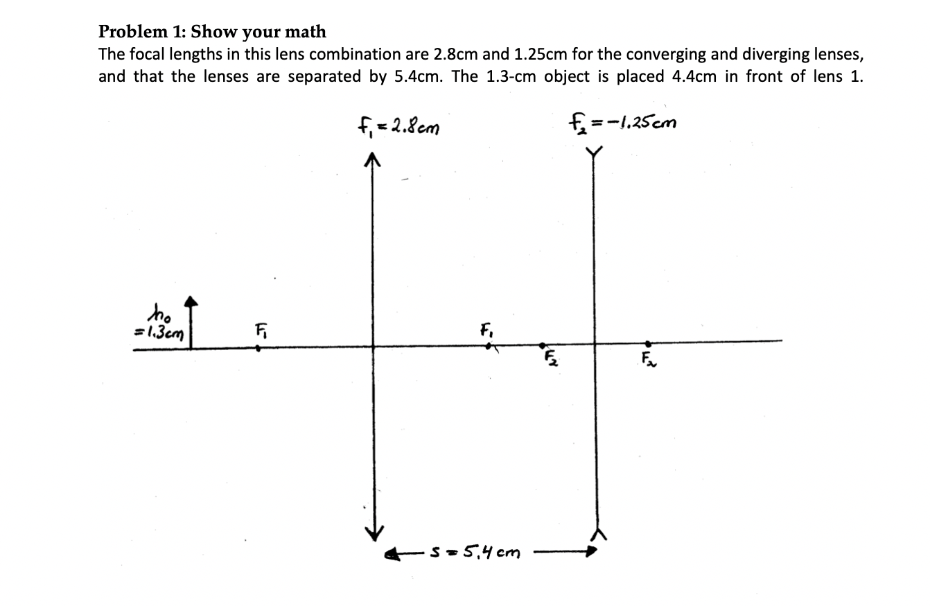 Solved a. Use ray tracing to find I1, the image produced by | Chegg.com
