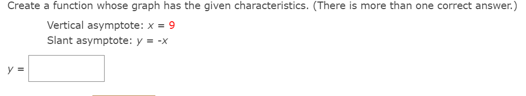 Solved Create a function whose graph has the given | Chegg.com