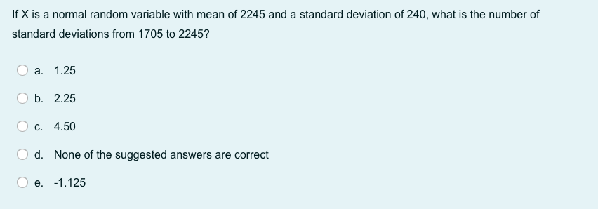 Solved If X is a normal random variable with mean of 2245 | Chegg.com