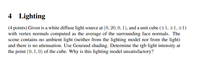 Solved (4 points) Given is a white diffuse light source at | Chegg.com