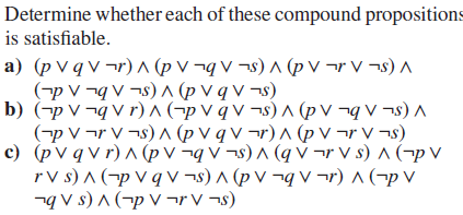 Solved Determine whether each of these compound propositions | Chegg.com