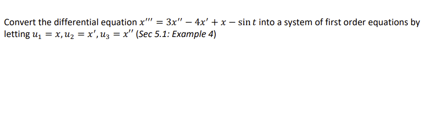 Solved Convert the differential equation | Chegg.com