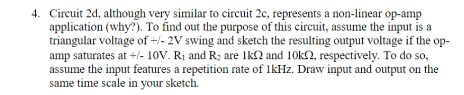 Solved 4. Circuit 2d, although very similar to circuit 2c, | Chegg.com