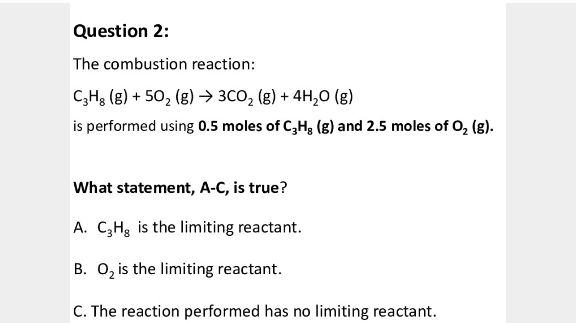 Solved Question 2:The combustion | Chegg.com