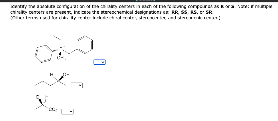Solved Identify the absolute configuration of the chirality | Chegg.com