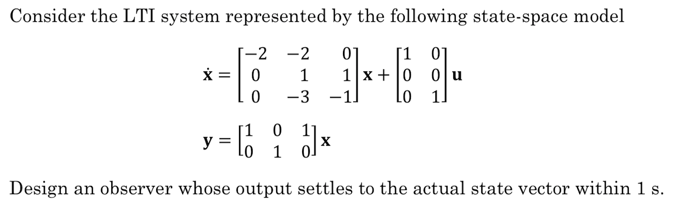 Consider the LTI system represented by the following | Chegg.com