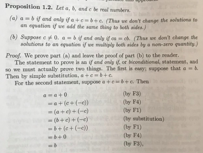 Solved Proposition 1.2. Let a, b, and c be real numbers (a) | Chegg.com