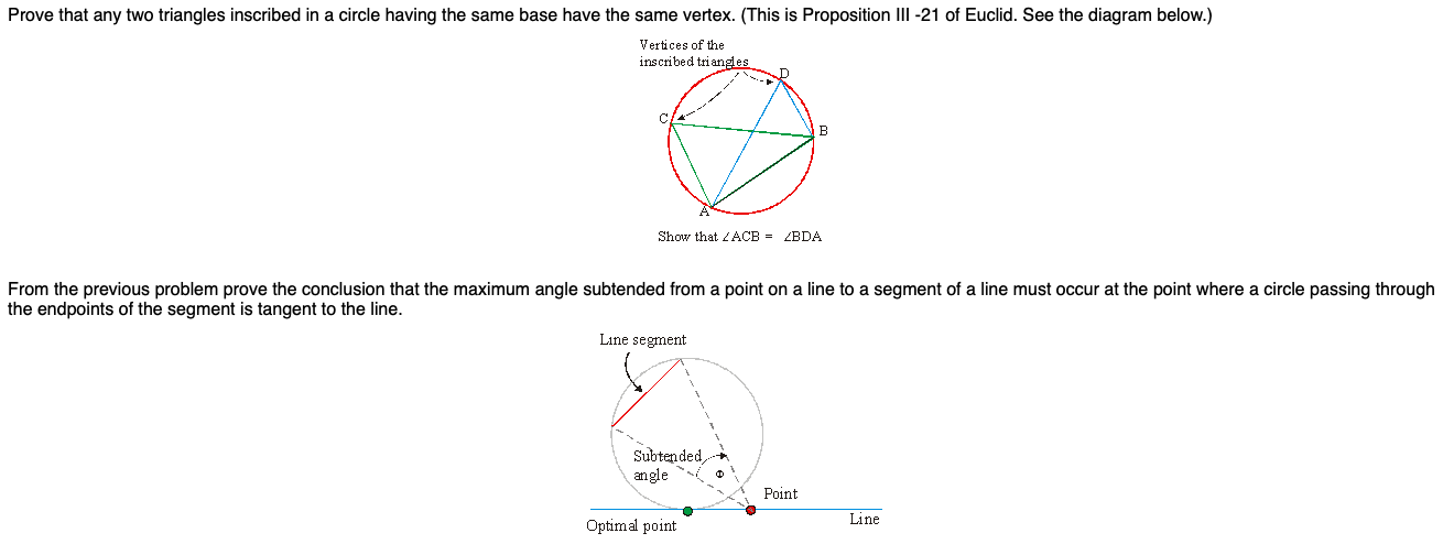 Solved Prove that any two triangles inscribed in a circle | Chegg.com