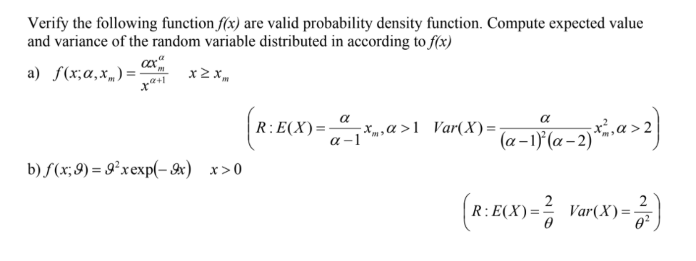Solved Verify the following function f(x) are valid | Chegg.com