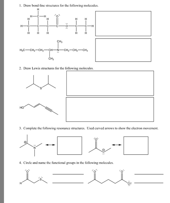 Solved 1. Draw bond-line structures for the following | Chegg.com
