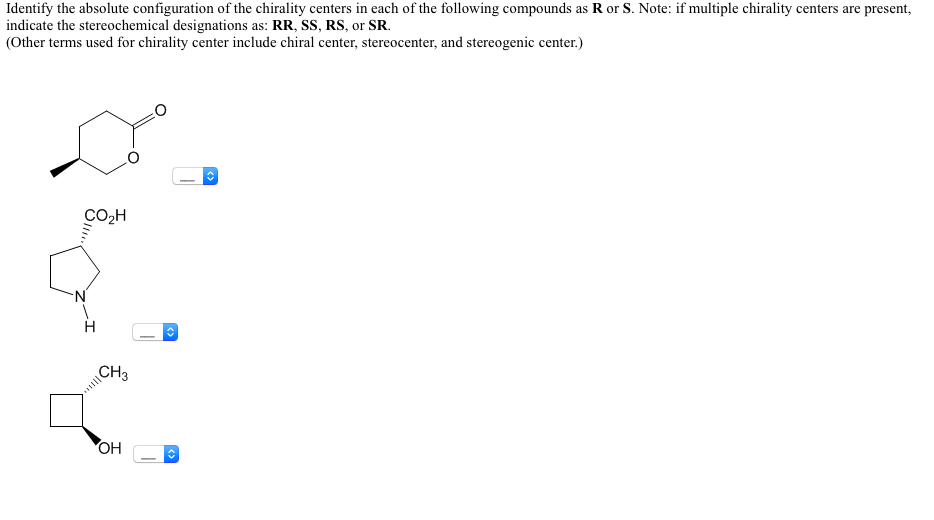 Solved Identify the absolute configuration of the chirality | Chegg.com