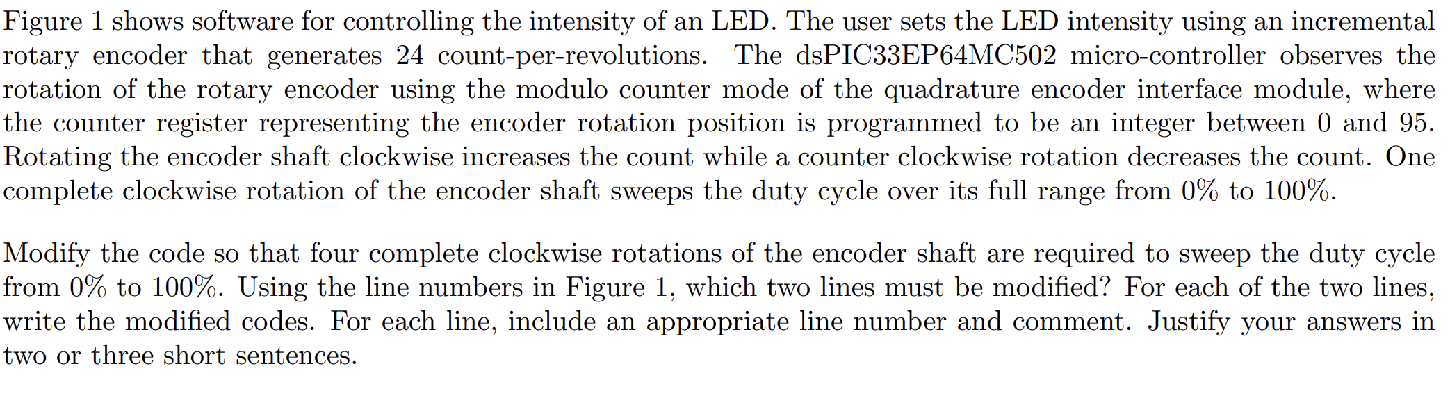 Solved Figure 1 shows software for controlling the intensity | Chegg.com