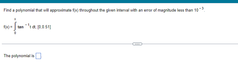 Solved Find a polynomial that will approximate f(x) | Chegg.com