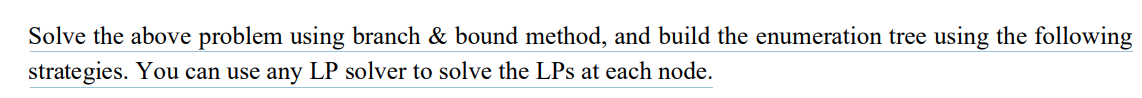 Consider the following IP problem. minimize : | Chegg.com