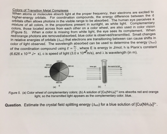 Solved when atoms or molecules absorb light at the proper | Chegg.com