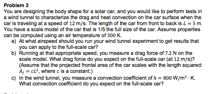 Solved Problem 3 You are designing the body shape for a | Chegg.com
