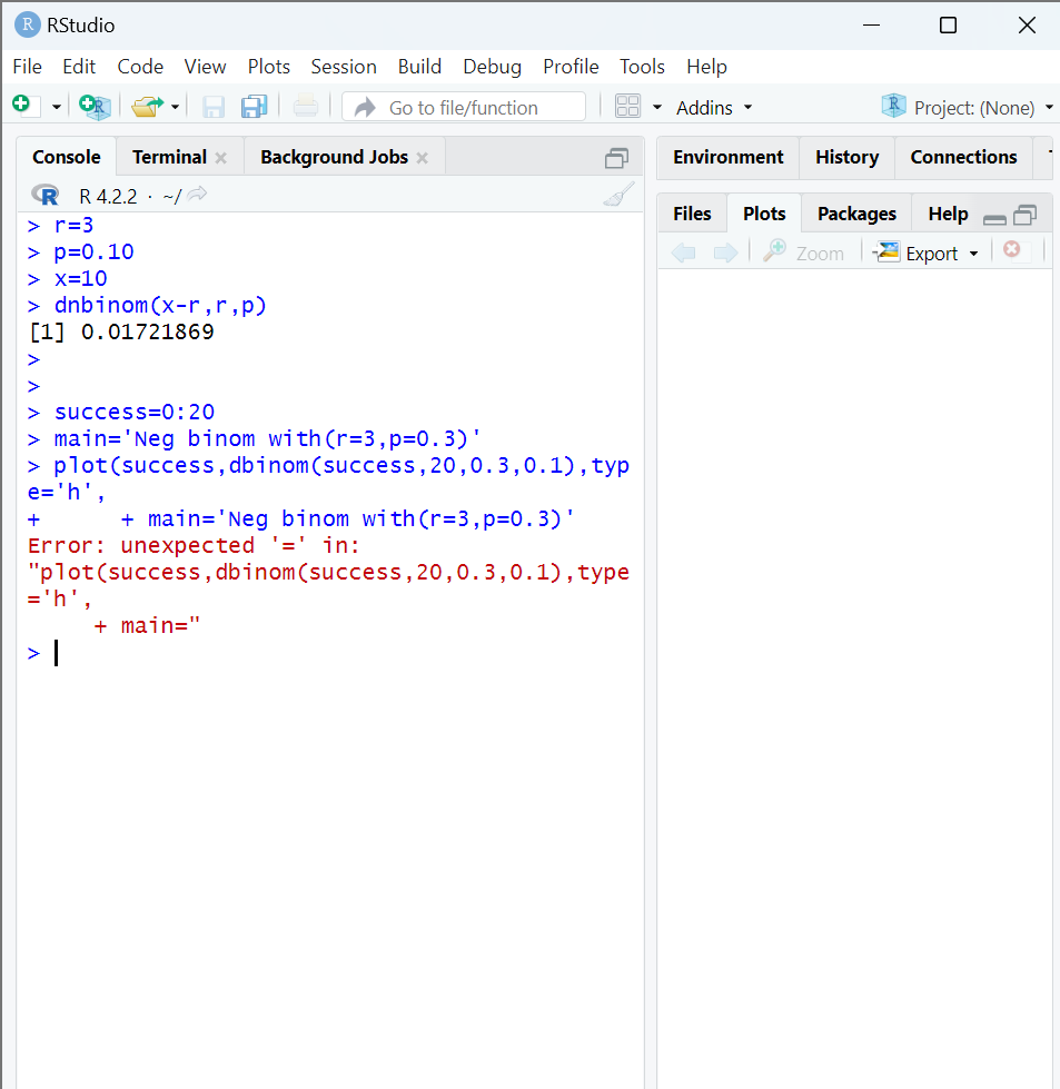 Solved R RStudio File Edit Code View Plots Session Build | Chegg.com