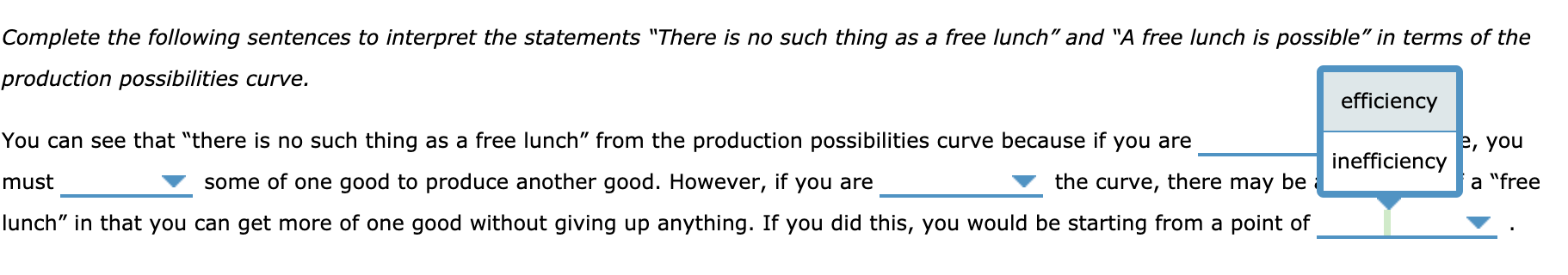Solved Complete the following sentences to interpret the | Chegg.com
