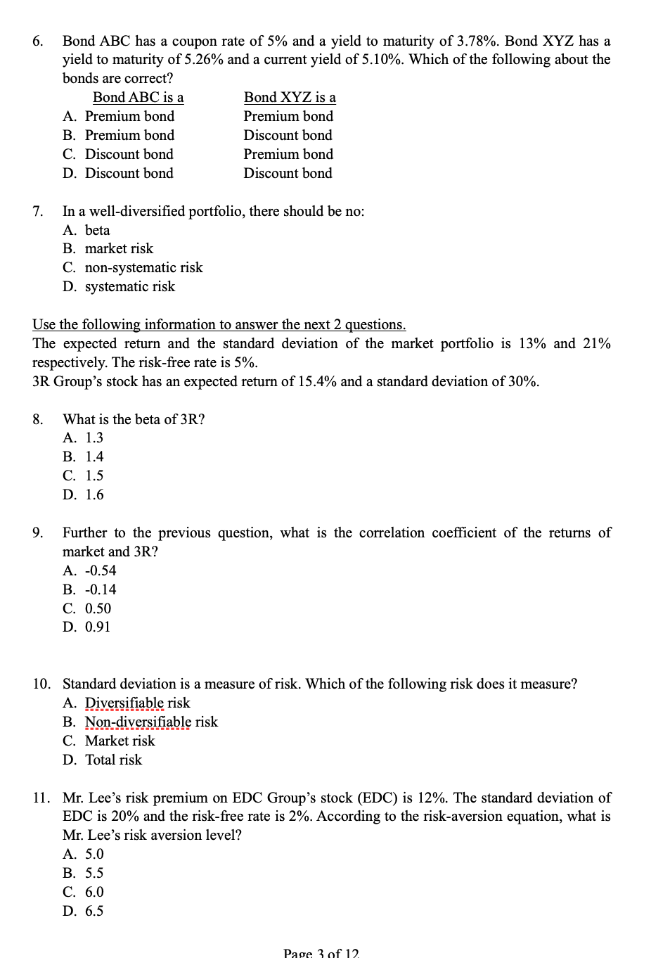 Solved Answer ALL questions in this section. Choose the best | Chegg.com