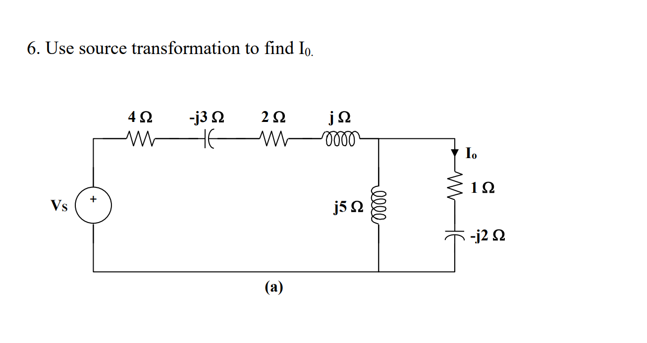 Solved 6. Use source transformation to find I0. | Chegg.com