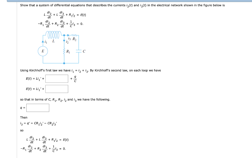 Solved Show That A System Of Differential Equations That