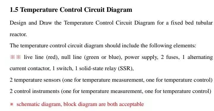 Solved 1.5 Temperature Control Circuit Diagram Design and | Chegg.com