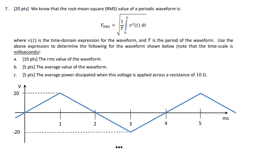 Solved 4. [20 pts] Consider the circuit shown. Find the | Chegg.com