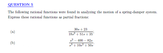 Solved The following rational functions were found in | Chegg.com