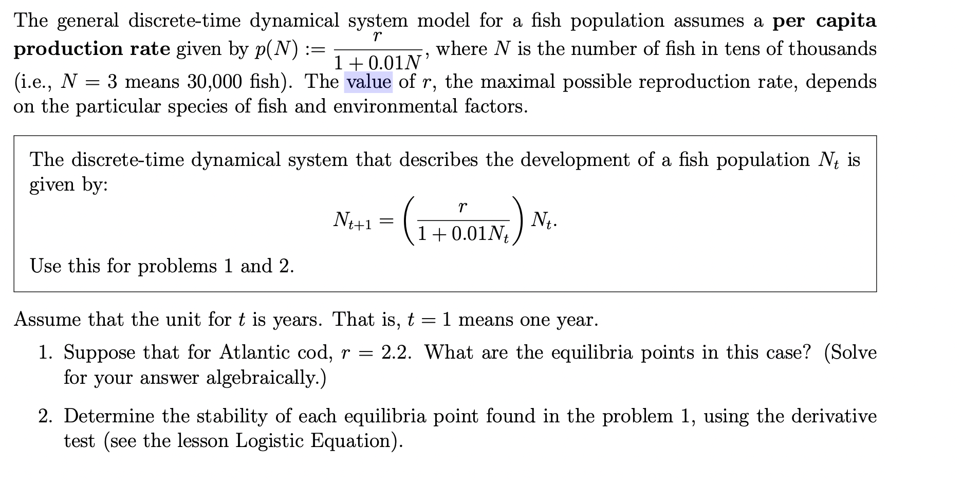 The general discrete-time dynamical system model for | Chegg.com