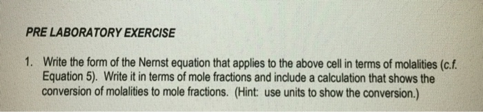Solved PRE LABORATORY EXERCISE 1. Write the form of the | Chegg.com
