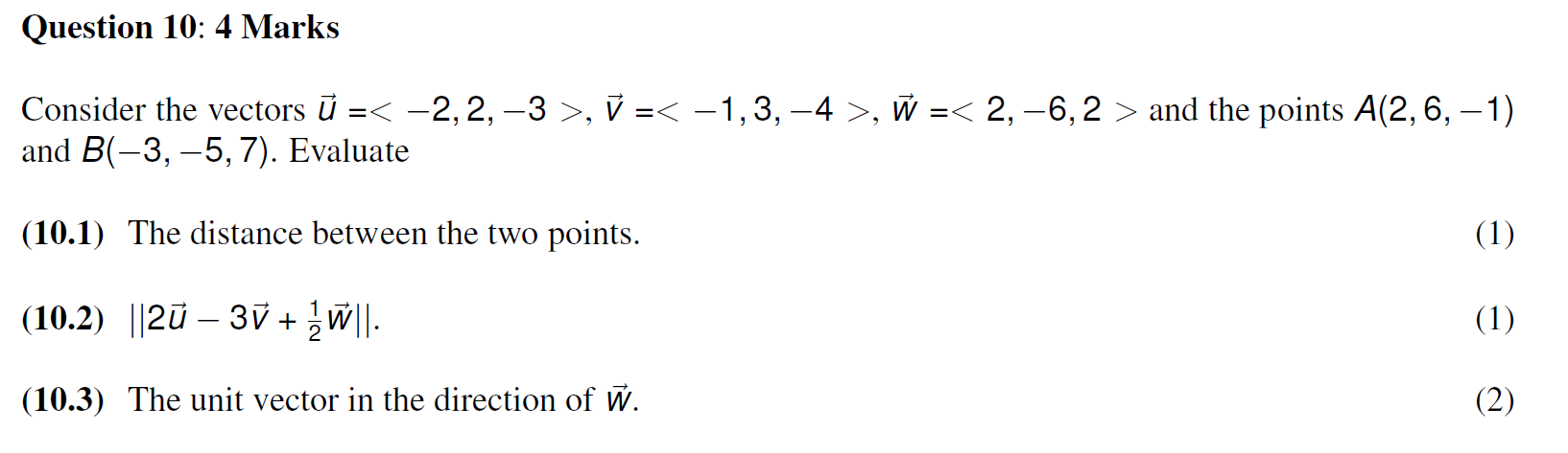 Solved Consider the vectors | Chegg.com