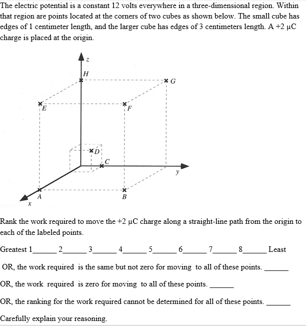 Solved The electric potential is a constant 12 volts | Chegg.com