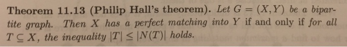 Solved (27) Deduce Philip Hall's Theorem from Tutte's | Chegg.com