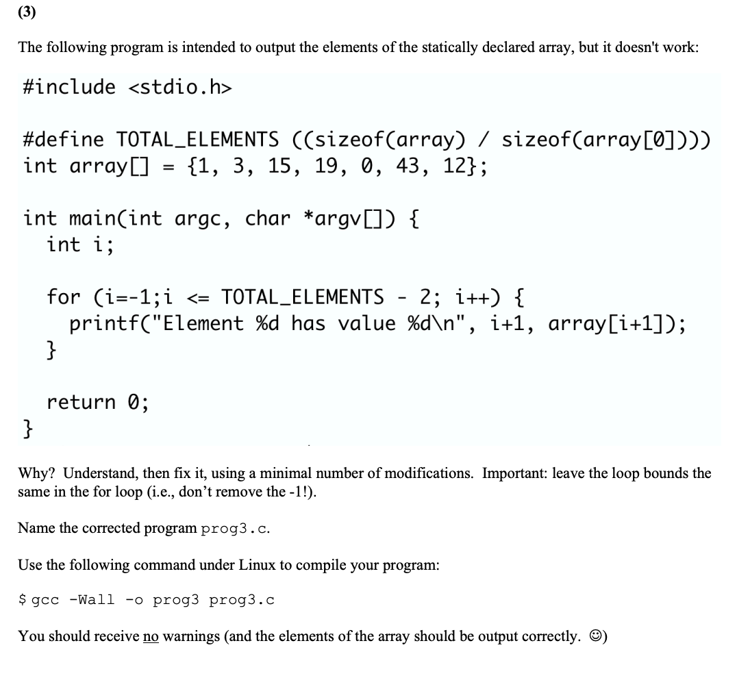 Solved The following program is intended to output the | Chegg.com