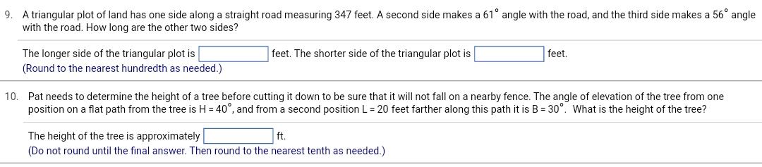 Solved A triangular plot of land has one side along a | Chegg.com