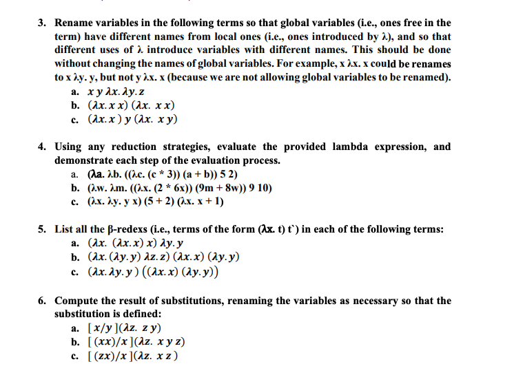 Solved Rename variables in the following terms so that | Chegg.com