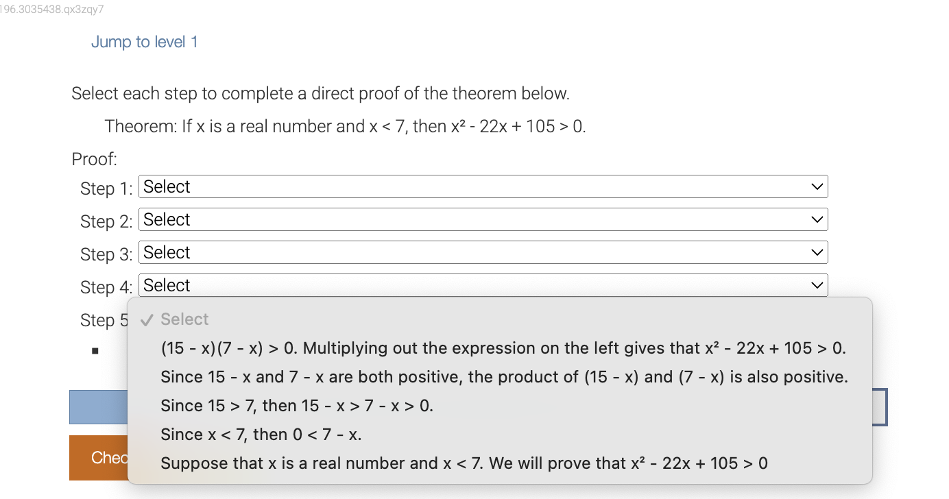 Solved 5 step problem, all have one answer out of the | Chegg.com