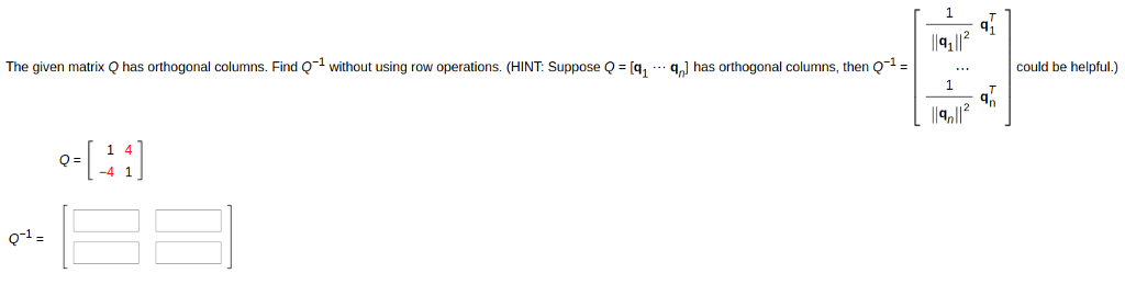 Solved has orthogonal cour ns, then O could be helpful.) The | Chegg.com