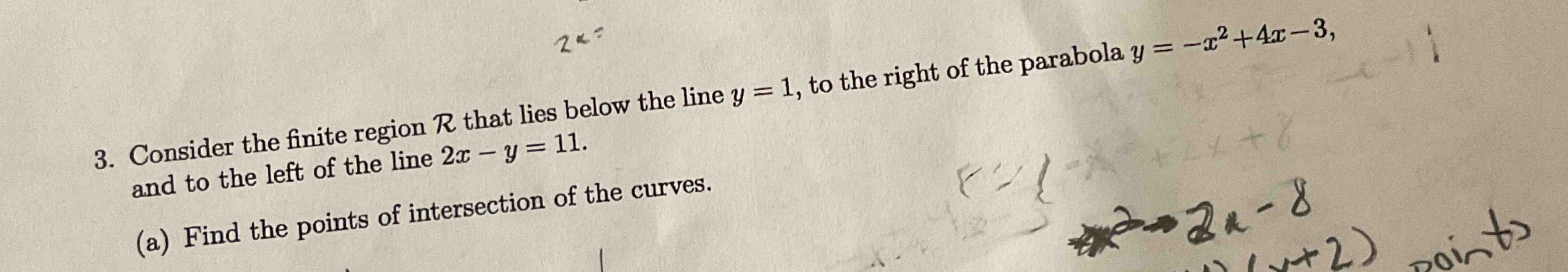 Solved Consider the finite region R ﻿that lies below the | Chegg.com