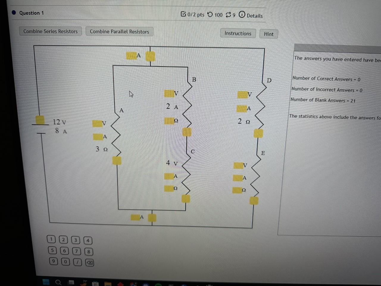 Solved he circuit at left is a puzzle. To completely solve | Chegg.com