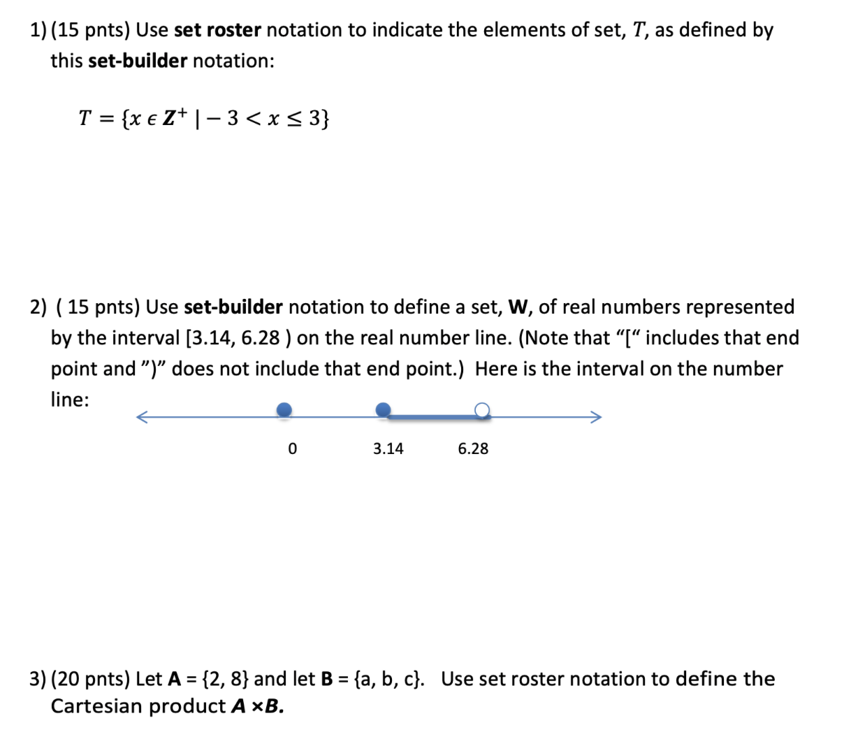 Solved 1. ﻿Use set roseter notation to indicate the elements | Chegg.com