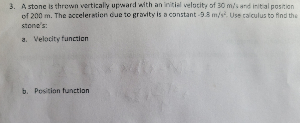 Solved A stone is thrown vertically upward with an initial | Chegg.com